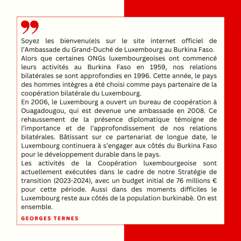 Ambassade - Ambassade du Luxembourg à Ouagadougou